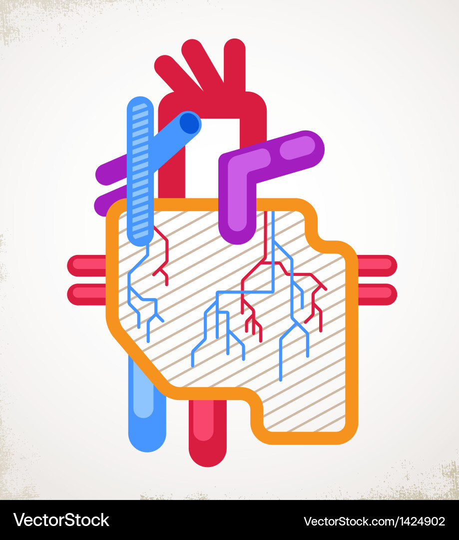 Human heart health disease and attack icon Vector Image