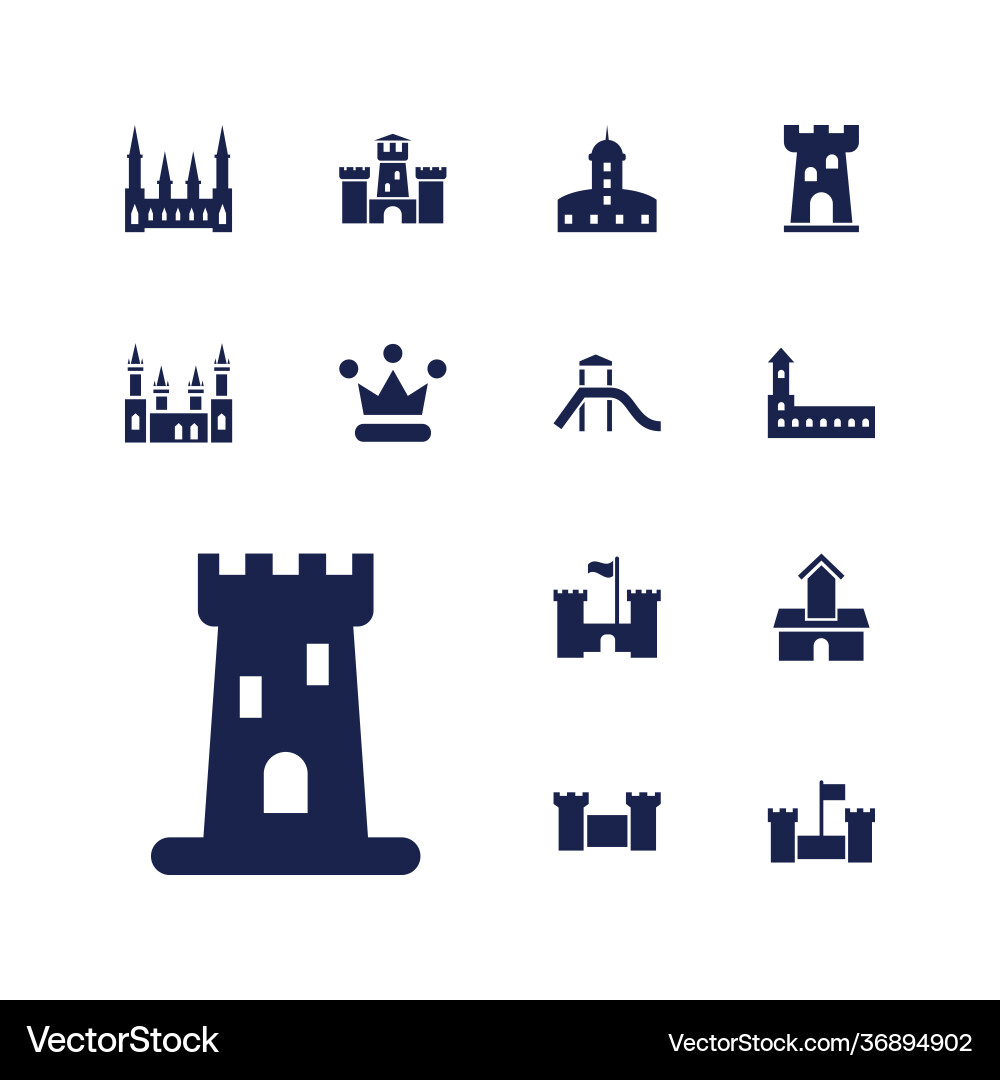 Kingdom Icons Set Royalty Free Vector Image - VectorStock