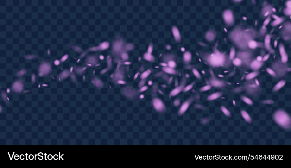 Realistic snowfall against a dark background Vector Image