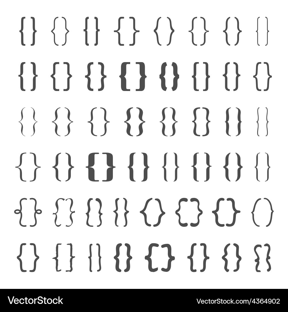 Curly Brackets Vector Images (over 530)