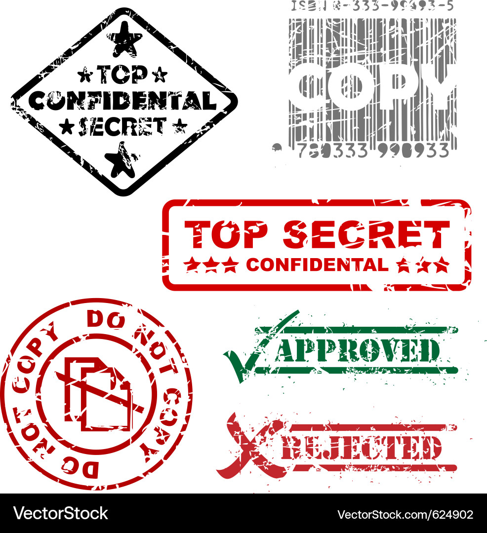 Top Secret Documents Royalty Free Vector Image