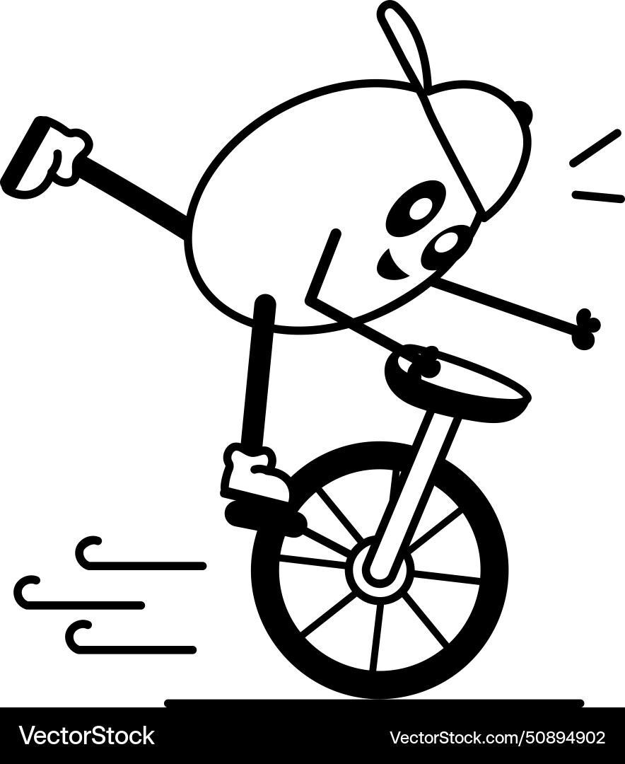 Unicycle Royalty Free Vector Image - VectorStock