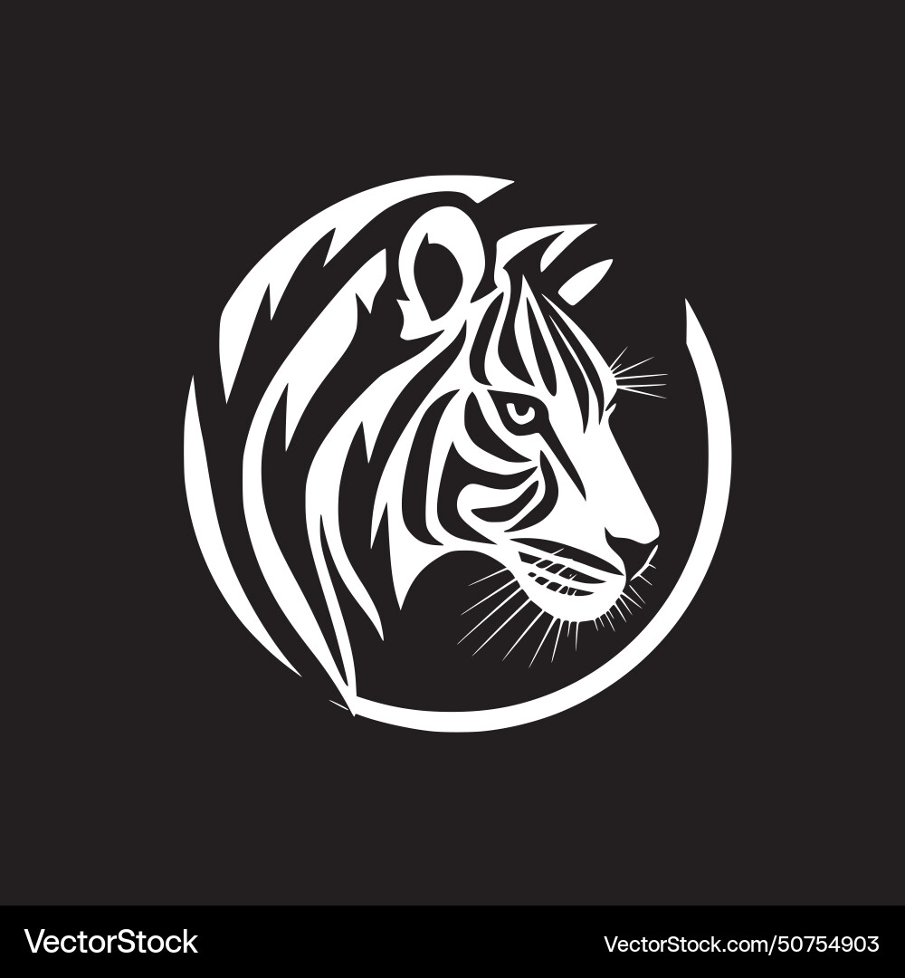 Animal - minimalist and flat logo Royalty Free Vector Image