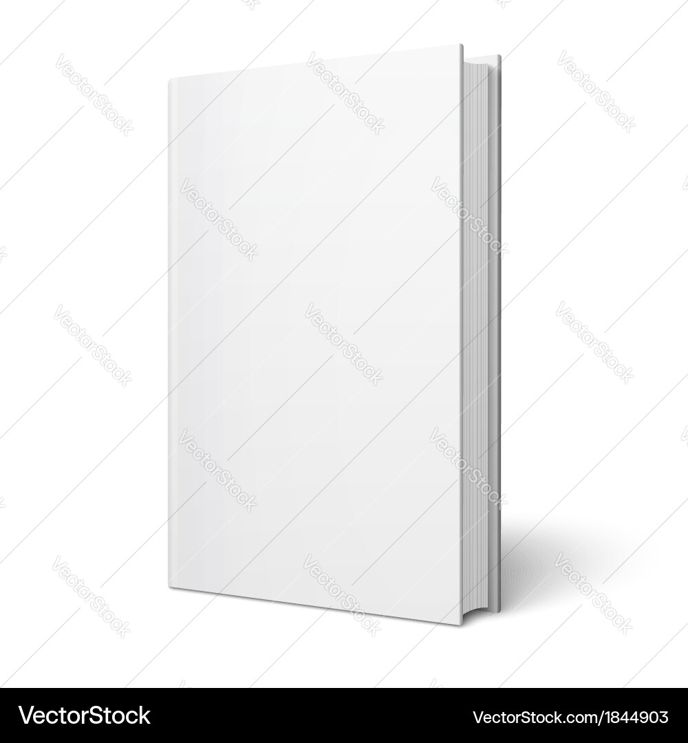 Blank vertical book template Royalty Free Vector Image
