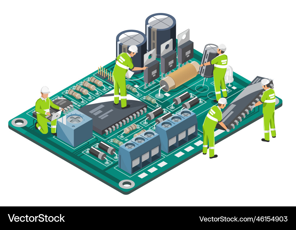 Electronic manufacturing design components circuit