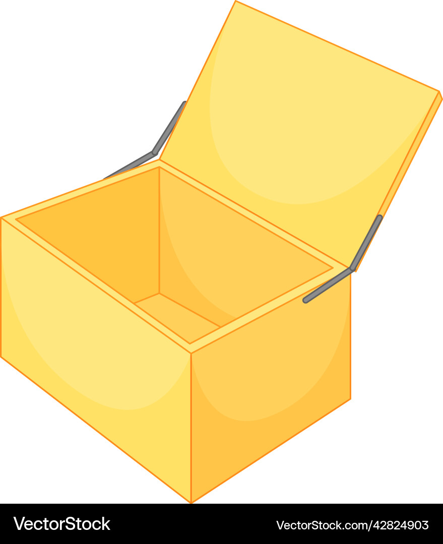 Open box on white background Royalty Free Vector Image