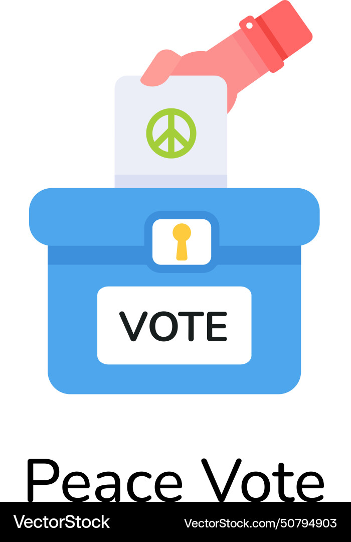 Peace vote Royalty Free Vector Image - VectorStock