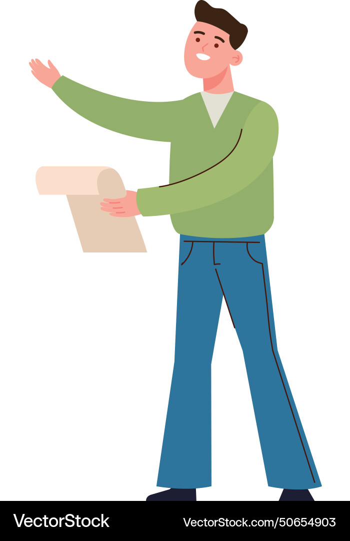 Poet man cartoon Royalty Free Vector Image - VectorStock