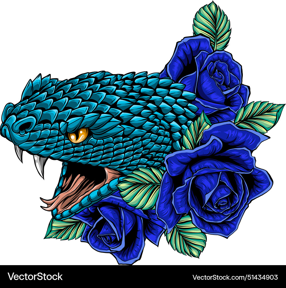 Snake head hand drawn design Royalty Free Vector Image