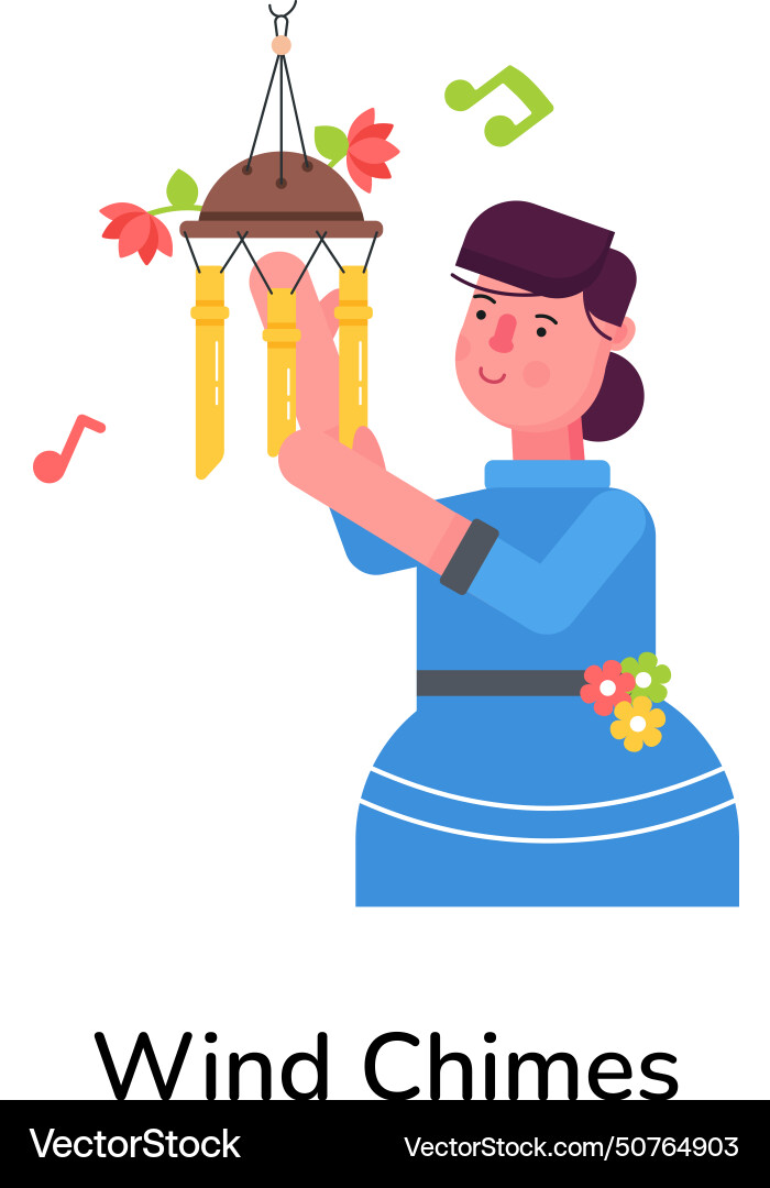 Wind chimes Royalty Free Vector Image - VectorStock