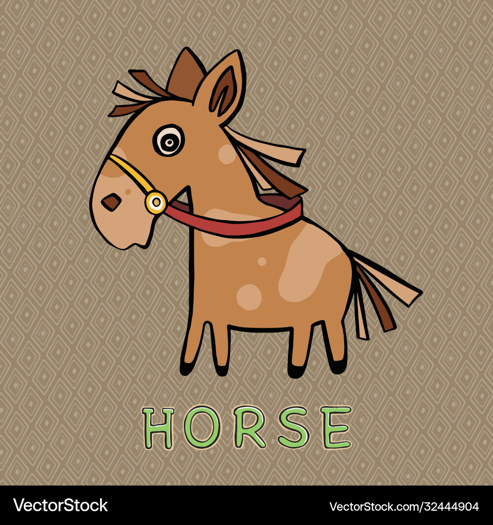 Cartoon Horse Galloping Royalty Free Vector Image
