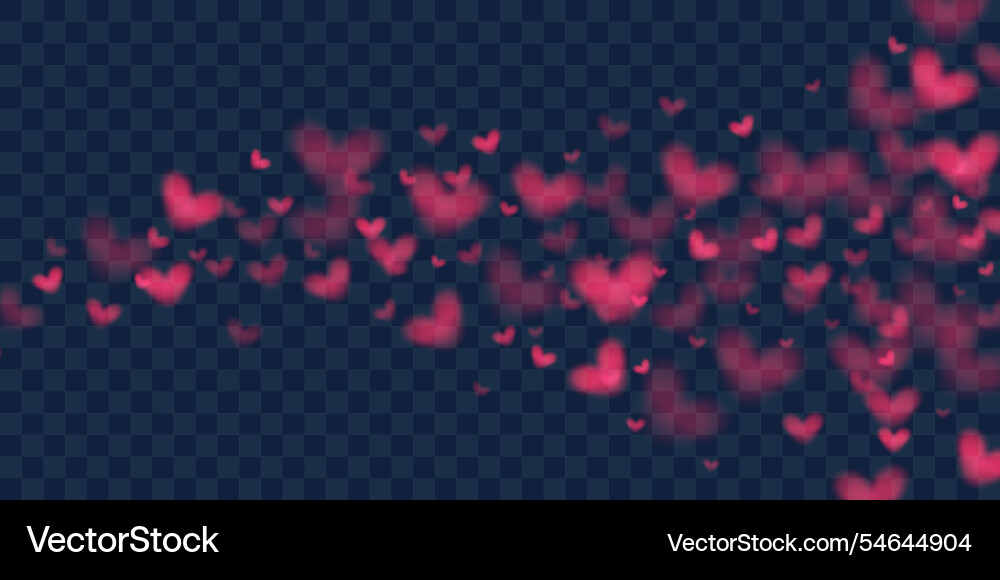 Flow of particles in the shape hearts Royalty Free Vector