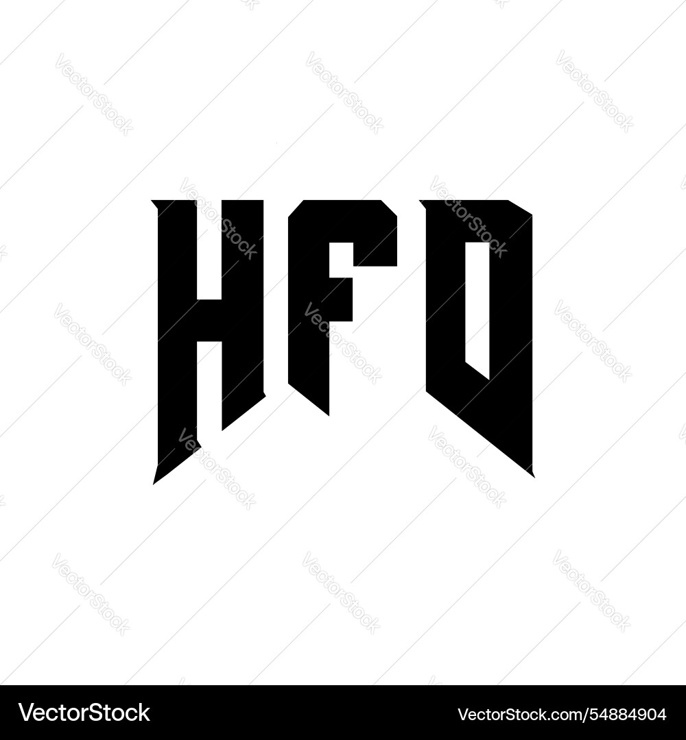 Hfd letter logo design for technology company Vector Image
