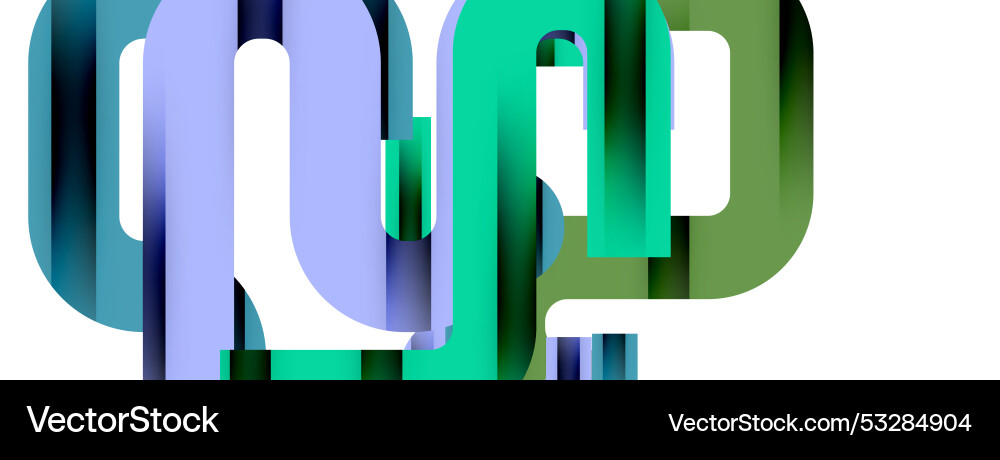 Lines abstract letter style design background Vector Image