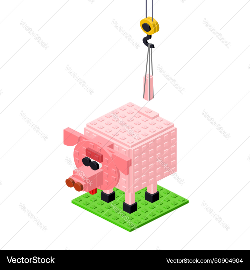 Pig breeding concept on white background Vector Image