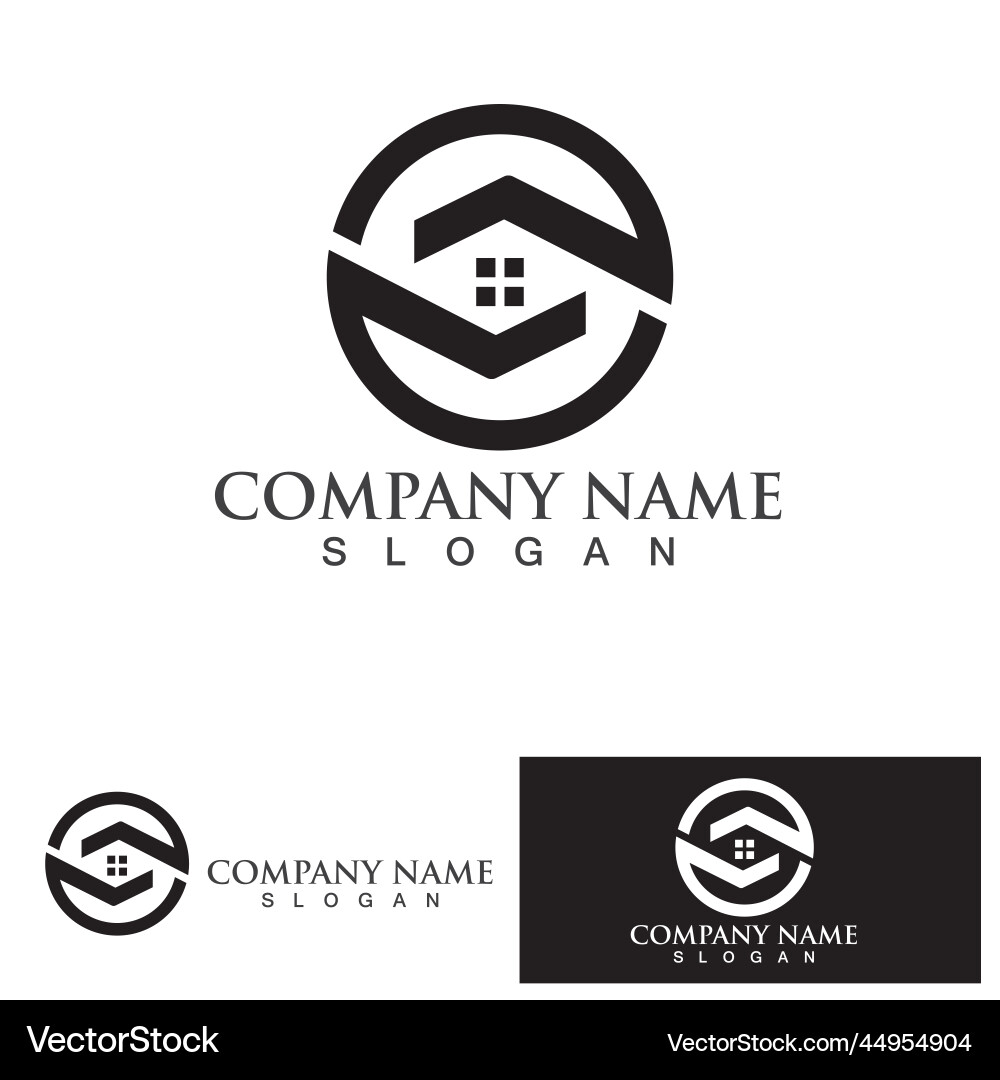 Real Estate & Construction Logo Royalty Free Vector
