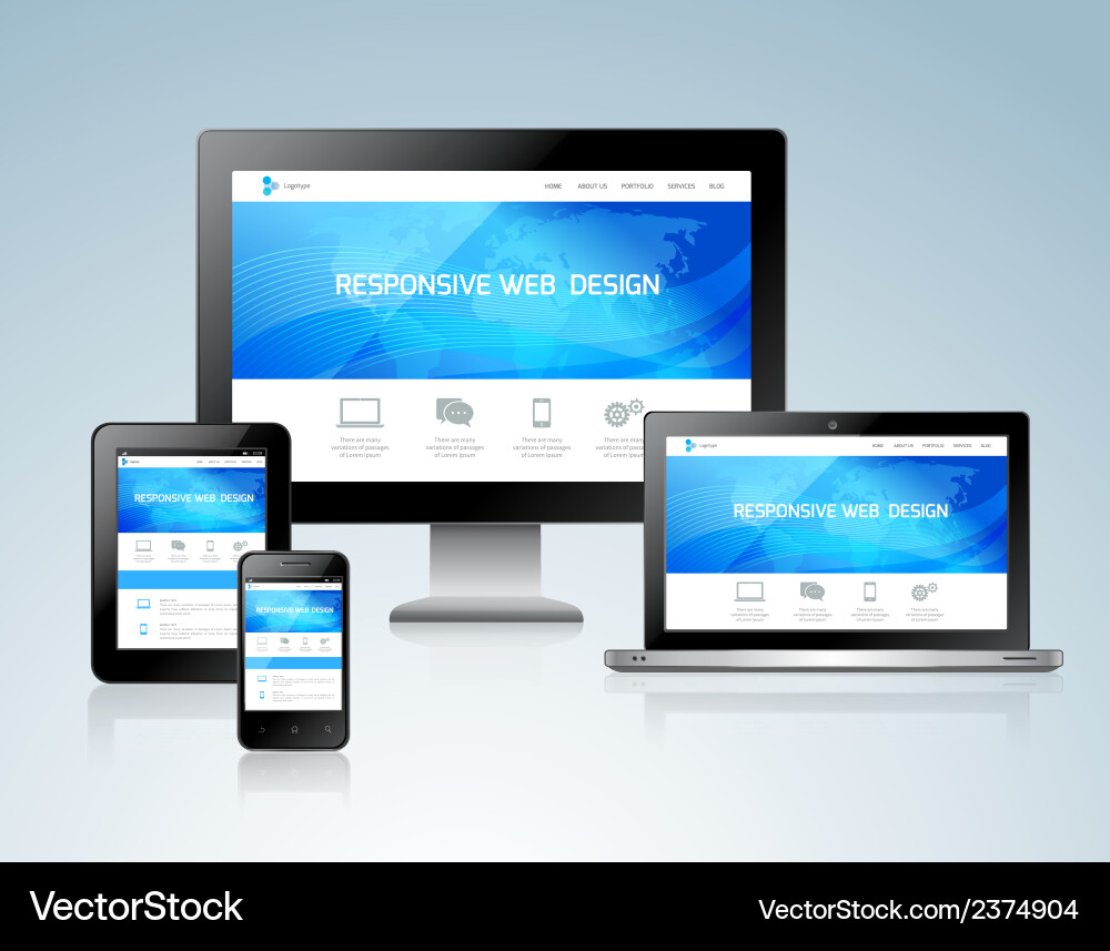 Responsive design concept Royalty Free Vector Image