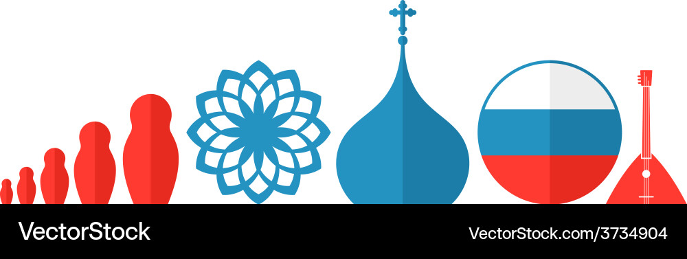 Russia icon set Royalty Free Vector Image - VectorStock