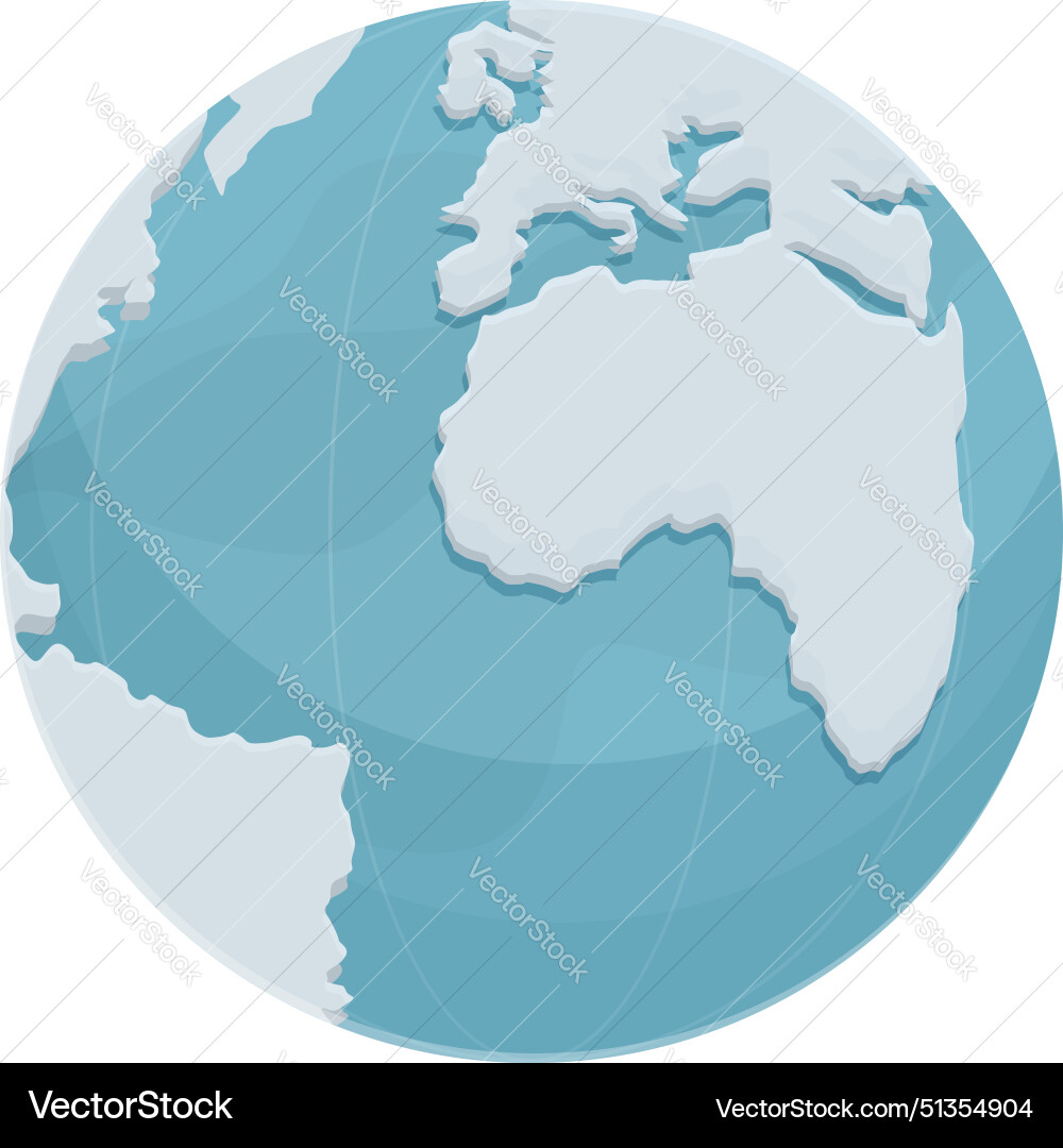 Simplified of earth globe Royalty Free Vector Image