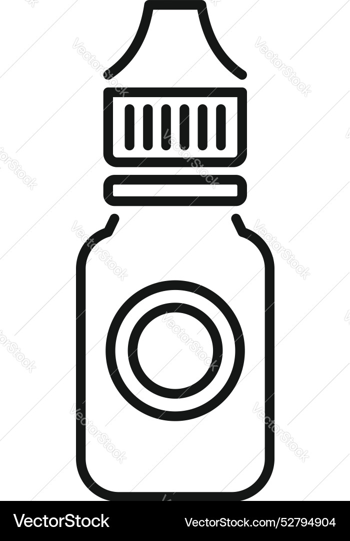 Vape liquid bottle with childproof cap Royalty Free Vector