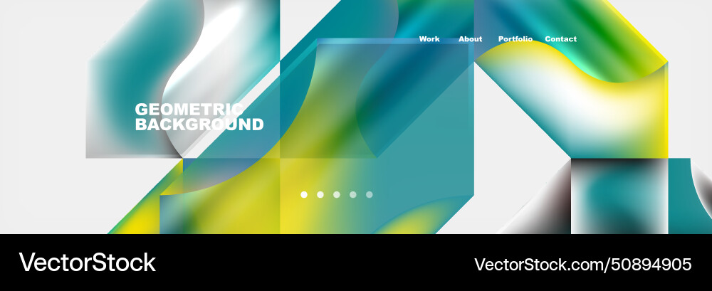 Abstract geometric shapes web design page Vector Image