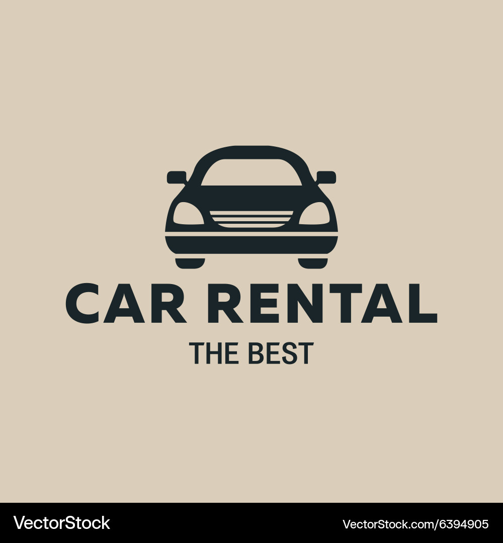 Best car rent logo icon strong Royalty Free Vector Image