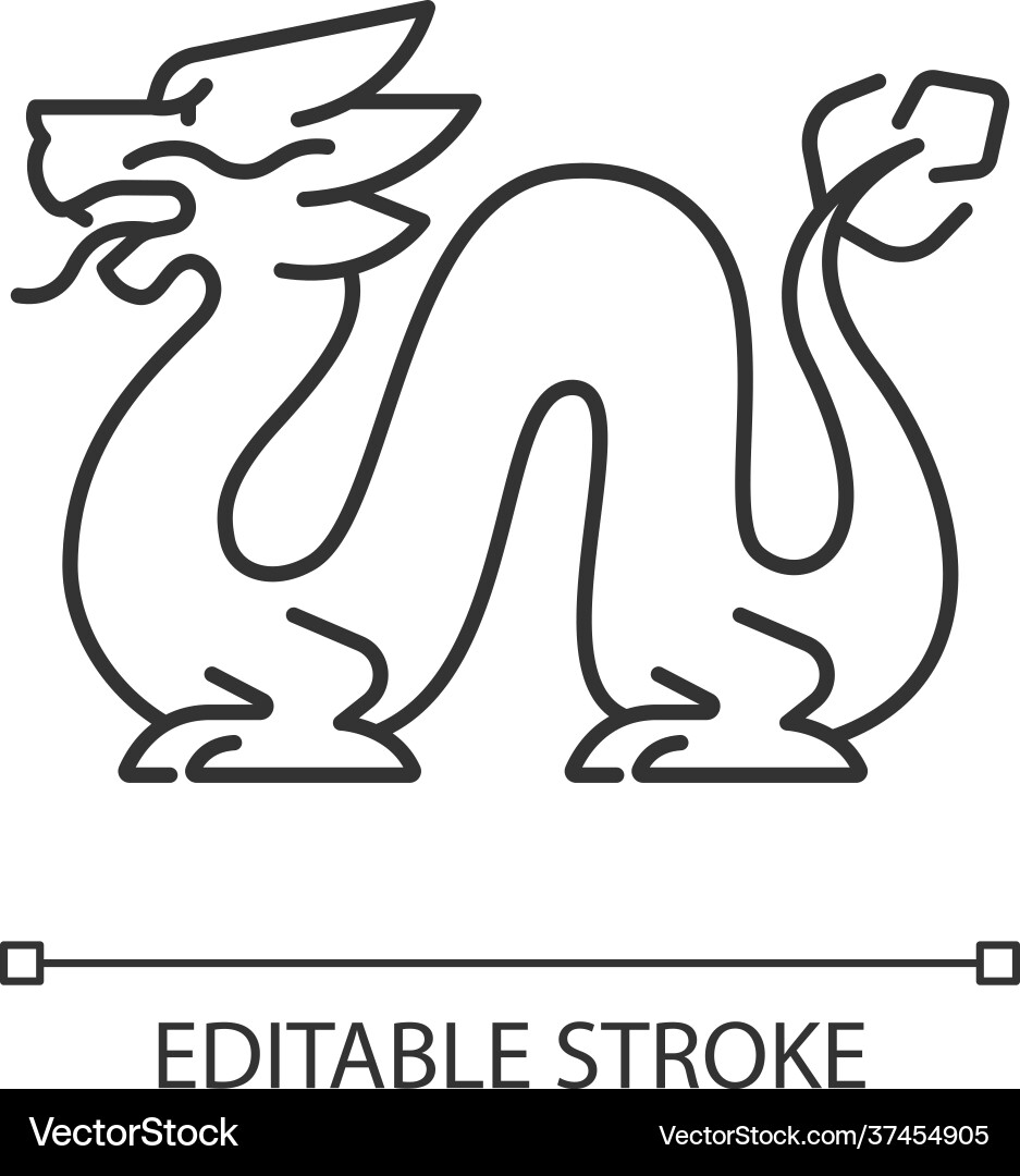 Chinese Loong Dragon Icon Royalty Free Vector Image