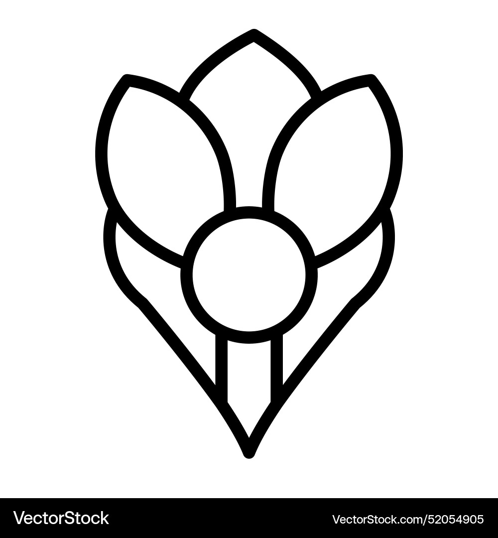 Crocus icon for botanical gardens spring flowers Vector Image