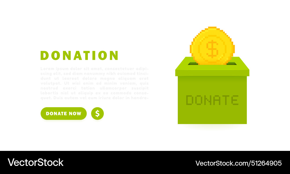 Donation and charity web banner design concept 8 Vector Image