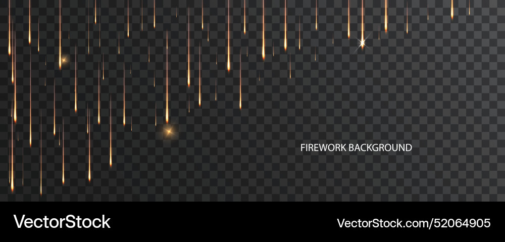 Gold glowing abstract line with lighting effect Vector Image