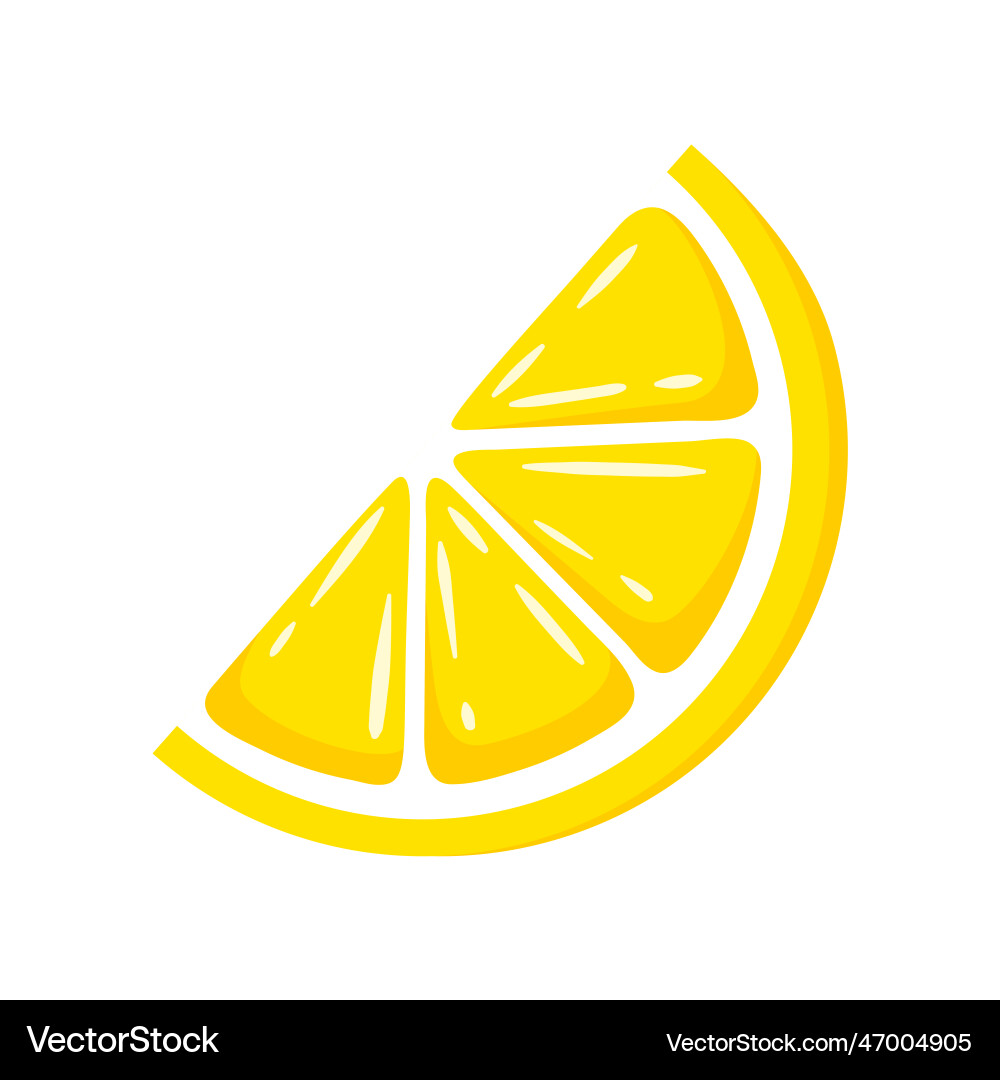 Yellow lemon isolated on white background Vector Image