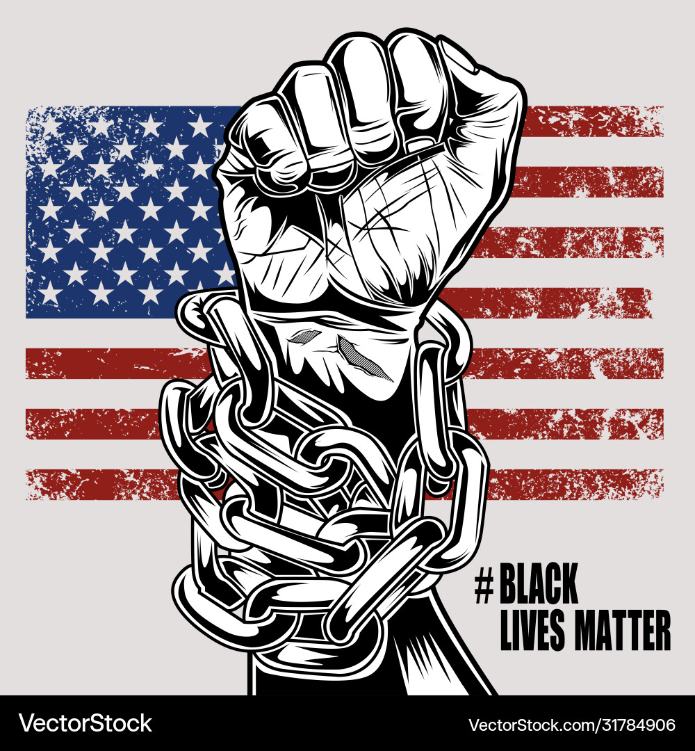 Black lives matter drawing hand 13 Royalty Free Vector Image