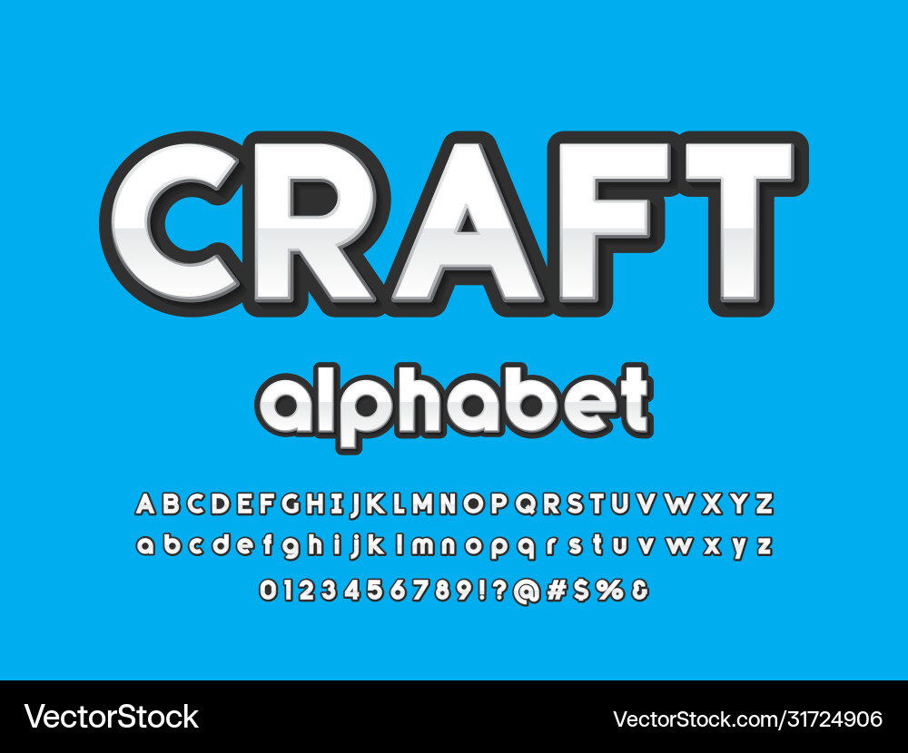 Bold font Royalty Free Vector Image - VectorStock