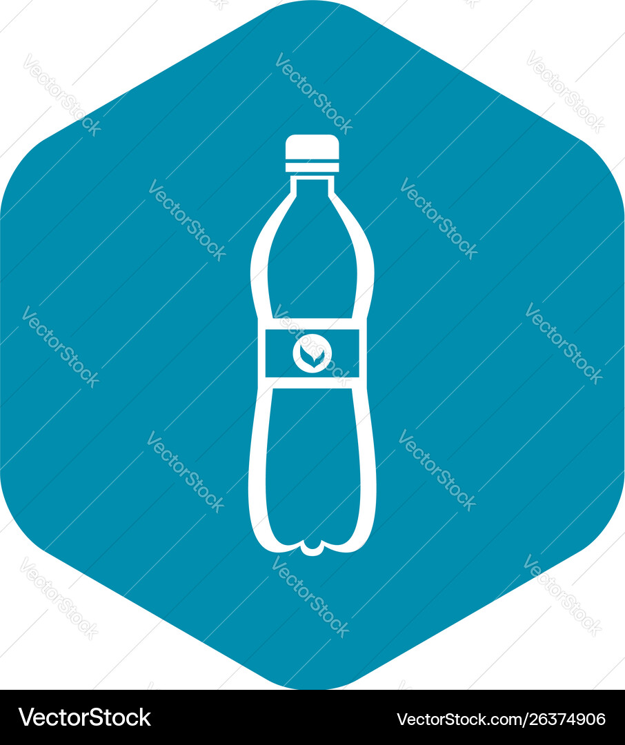 Bottle water icon simple style Royalty Free Vector Image
