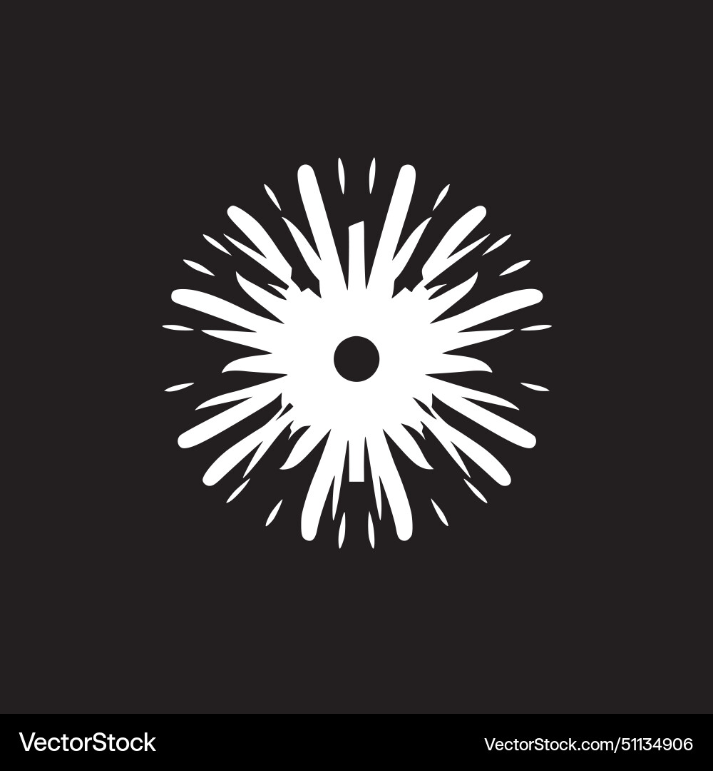 Explosion - black and white Royalty Free Vector Image