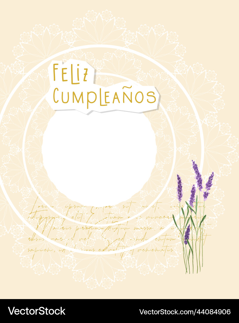 Feliz cumpleanos happy birthday written Royalty Free Vector