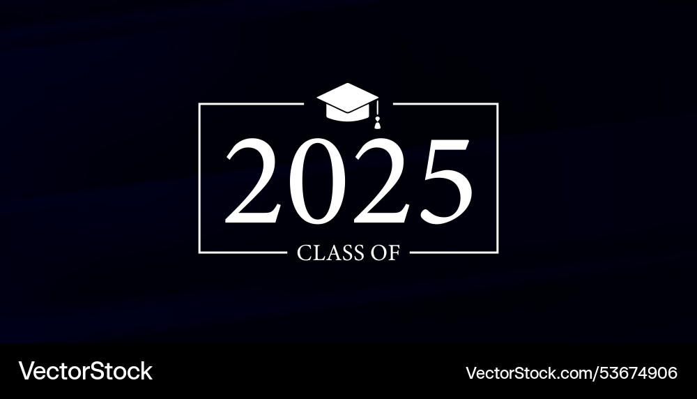 Innovatives Textdesign für die Klasse von 2025 Vektorbild