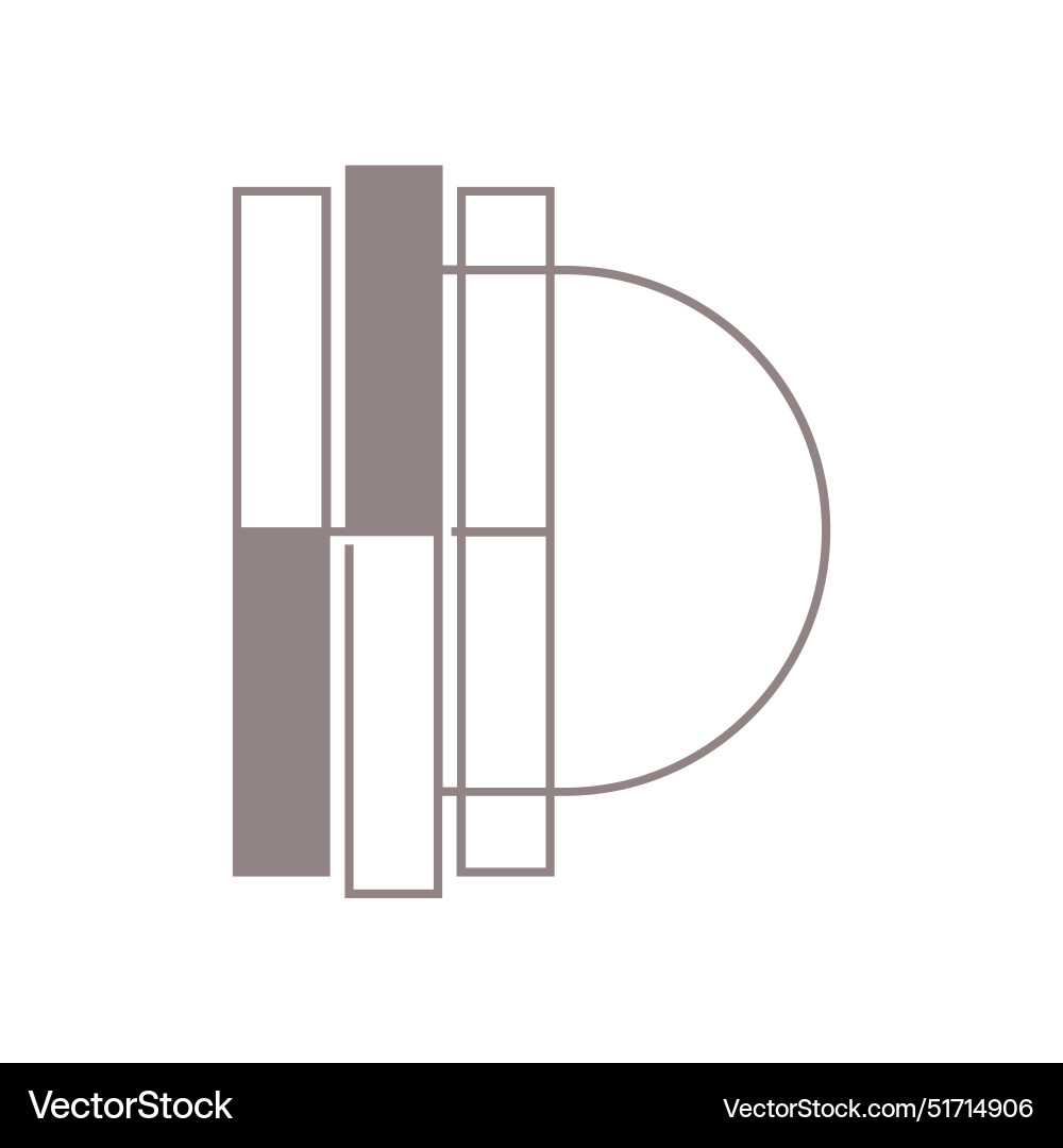 Minimalist letter mark logo Royalty Free Vector Image