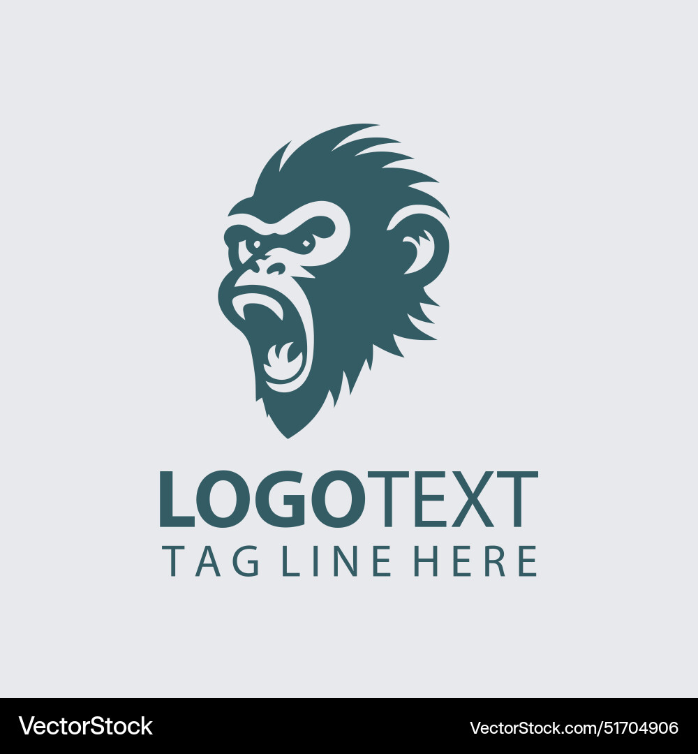 Monkey logo Royalty Free Vector Image - VectorStock