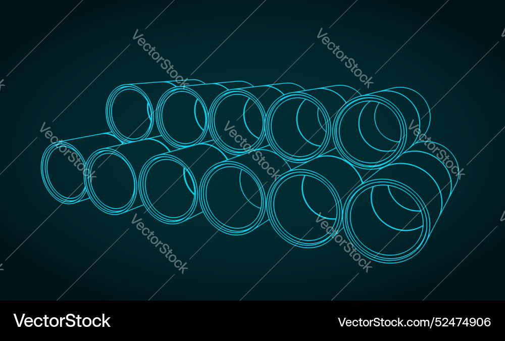 Reinforced concrete pipes Royalty Free Vector Image