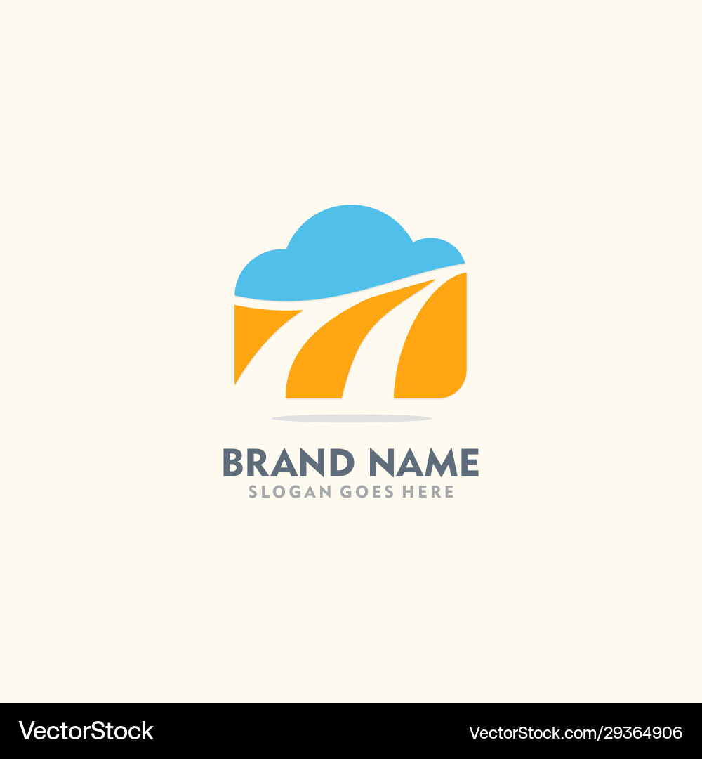 Wolken abstrakter Himmel Logo Lizenzfreies Vektorbild