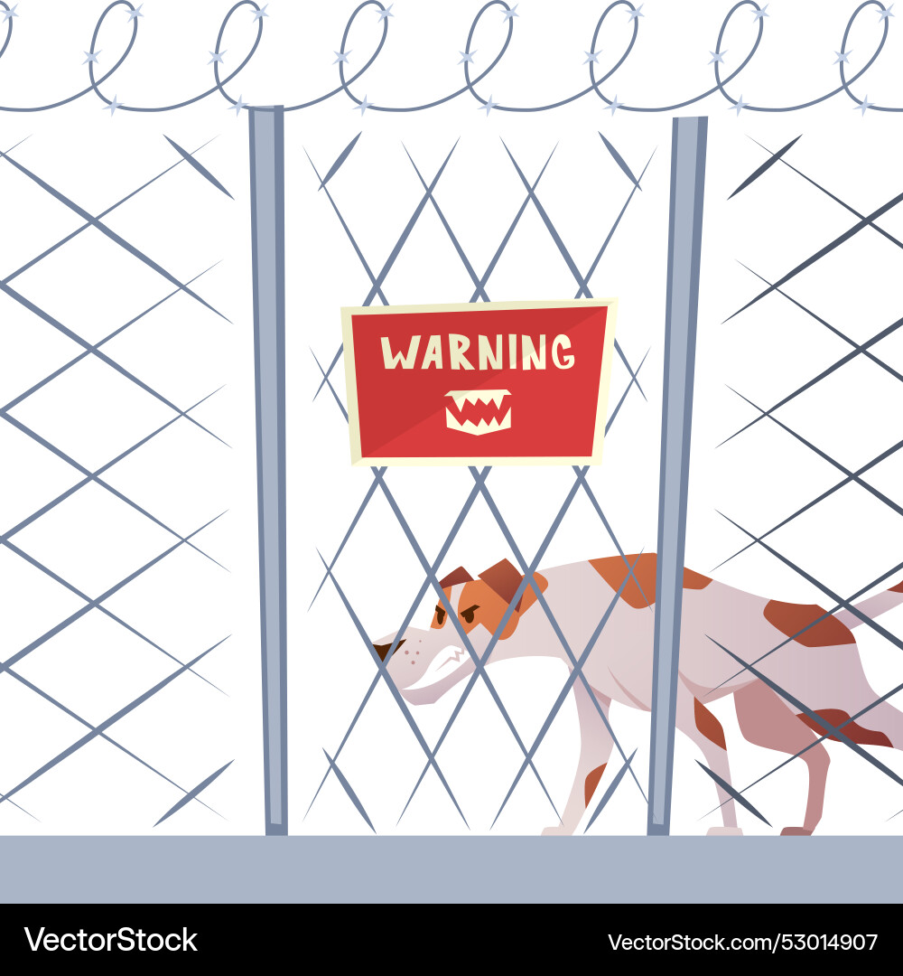 Angry dogs warning aggressive animal guard Vector Image