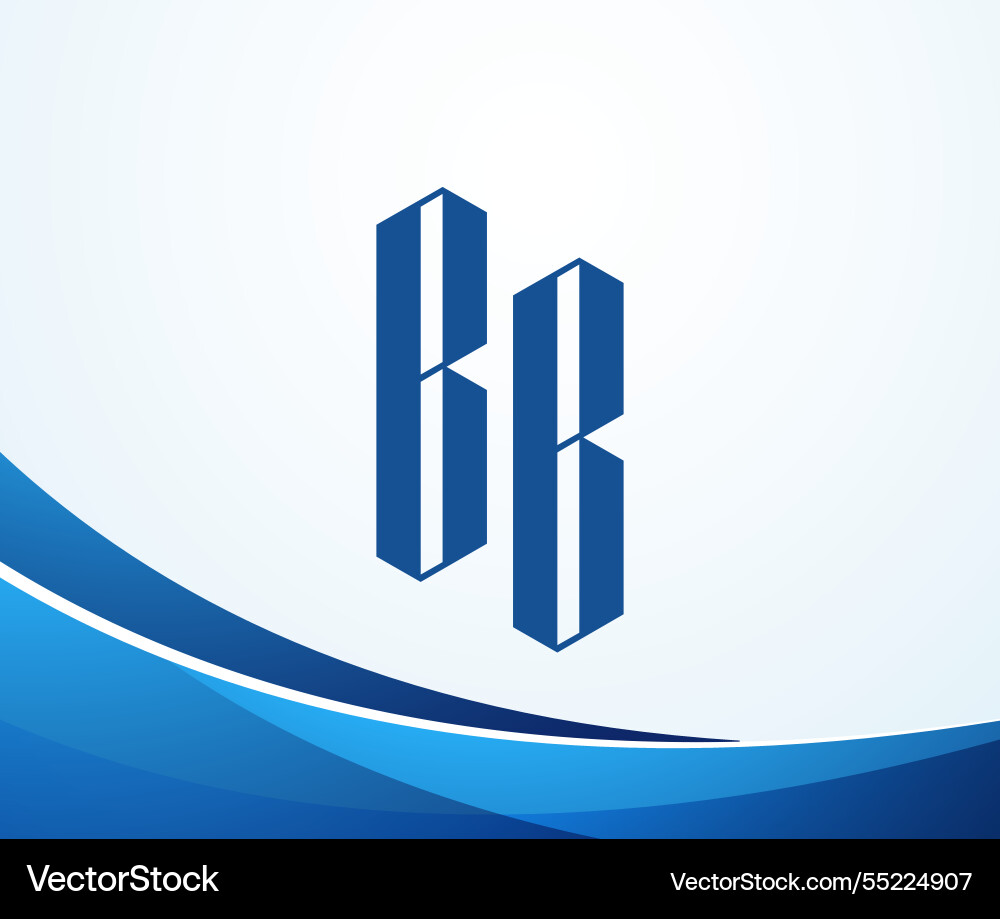 Ba alphabet letter logo design template elements Vector Image