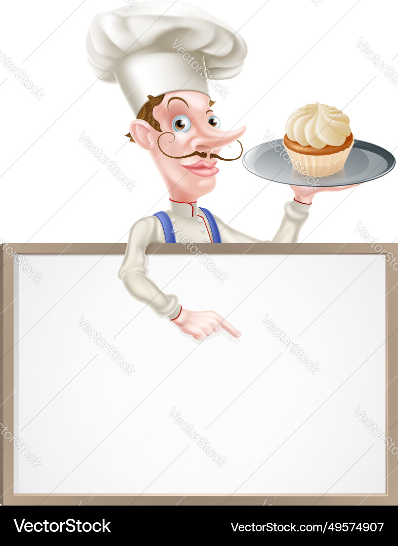 Baker chef sign Royalty Free Vector Image - VectorStock