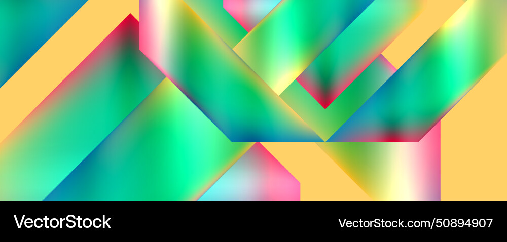 Colorful metallic geometric shapes Royalty Free Vector Image