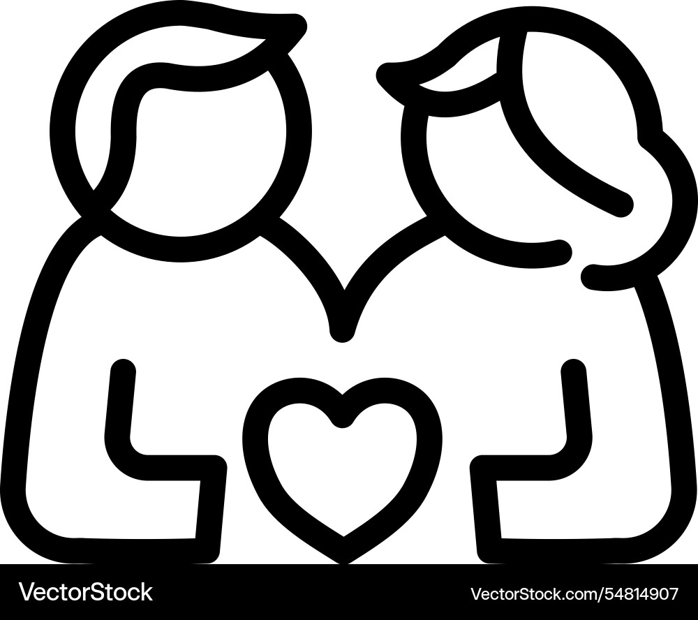 Couple marriage love - icon Royalty Free Vector Image
