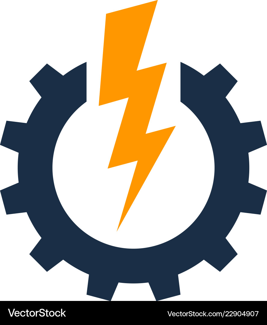 Gear power logo icon design Royalty Free Vector Image