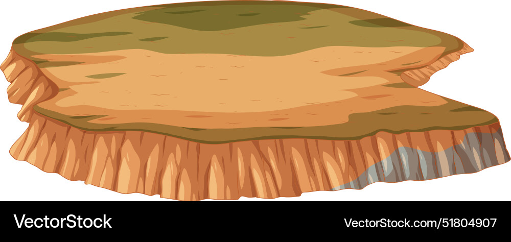Image of a plateau landform Royalty Free Vector Image