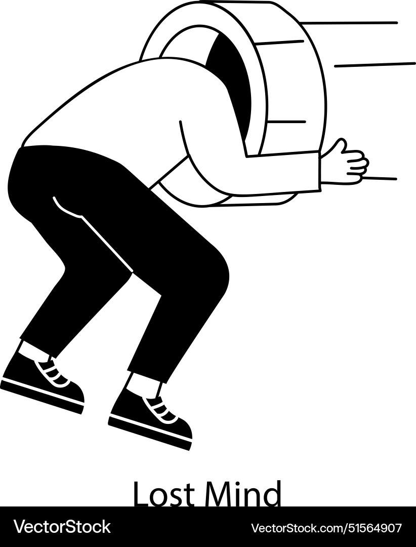 Lost mind Royalty Free Vector Image - VectorStock