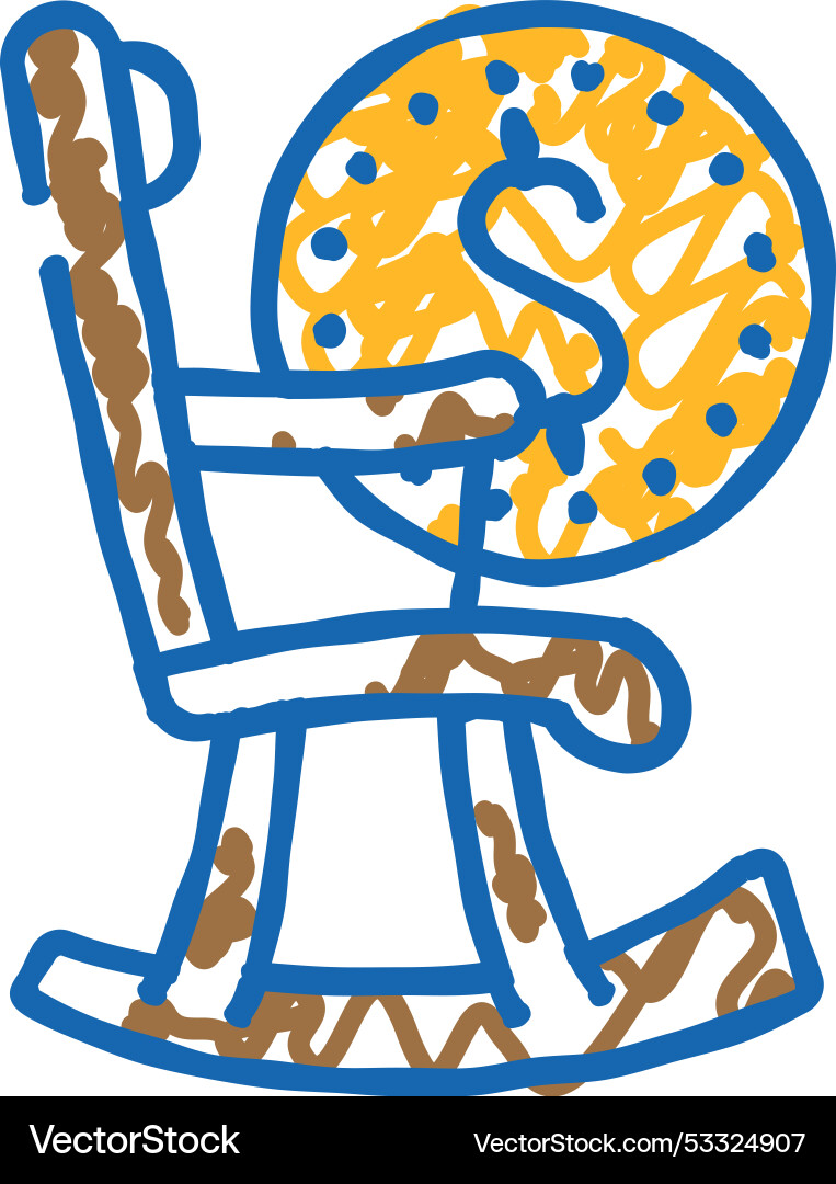 Retirement planning financial advisor icon doodle Vector Image